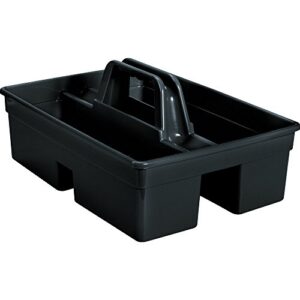 rubbermaid commercial products-1880994 executive series carry caddy, black, carrier for cleaning supplies, tools, all-purpose carry caddy, fits into cleaning or housekeeping carts