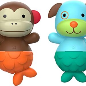 Skip Hop Baby Bath Toy, Zoo Mix & Match Flippers, Monkey/Dog (Discontinued by Manufacturer)