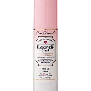 Too Faced Hangover Rx 3 in 1 Replenishing Primer & Setting Spray 4 OZ