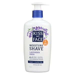 kiss my face moisture shave, lavender & shea 11 oz