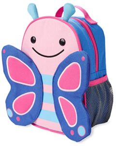 skip hop toddler backpack leash, zoo, butterfly