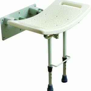 Drive DeVilbiss Healthcare Wall Mounted Shower Seat with Adjustable Height Legs and Rust Free Aluminium Frame