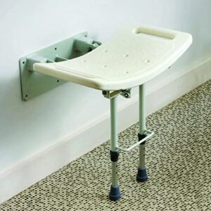 Drive DeVilbiss Healthcare Wall Mounted Shower Seat with Adjustable Height Legs and Rust Free Aluminium Frame