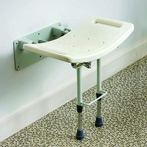 Drive DeVilbiss Healthcare Wall Mounted Shower Seat with Adjustable Height Legs and Rust Free Aluminium Frame