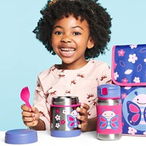 Skip Hop Baby Zoo Little Kid and Toddler Blossom Butterfly Insulated Food Jar and Spork Set, Multi, 11 fl oz