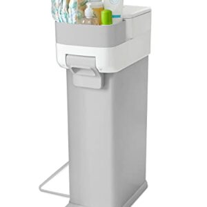 Skip Hop Diaper Pail with Dual Air-Lock, Universal Refill Bags, White