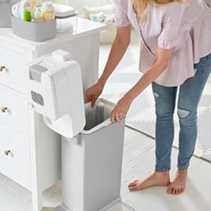 Skip Hop Diaper Pail with Dual Air-Lock, Universal Refill Bags, White