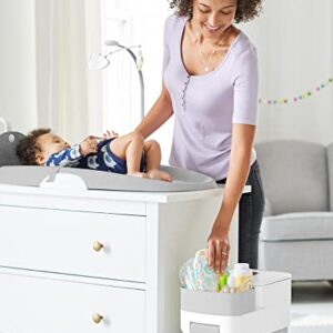 Skip Hop Diaper Pail with Dual Air-Lock, Universal Refill Bags, White