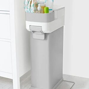 Skip Hop Diaper Pail with Dual Air-Lock, Universal Refill Bags, White