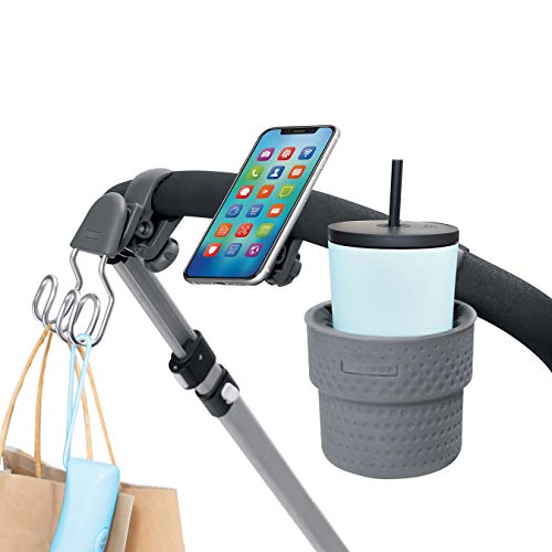 Skip Hop Universal Stroller Phone Holder, Stroll & Connect, Grey