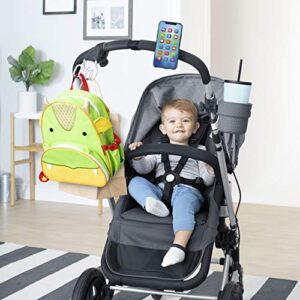 Skip Hop Universal Stroller Phone Holder, Stroll & Connect, Grey