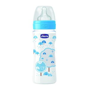 chicco biberon benessere con tettarella in silicone 0m+ 330ml