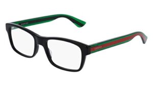 gucci gg0006o optical frame 002 black green transparent 53 mm