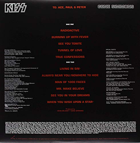 Peter Criss - Ace Frehley - Gene Simmons - Paul Stanley - Kiss 4 Vinyl LP Album Bundling - 180 Gram