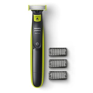 philips norelco oneblade hybrid electric trimmer and shaver, frustration free packaging, qp2520/90