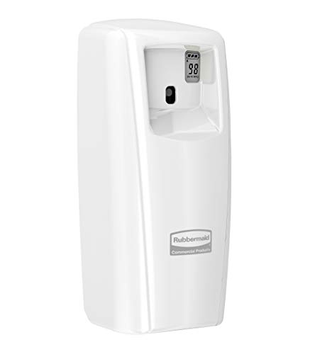 Rubbermaid Commercial FG401218 Microburst 9000 Aerosol Odor Control LCD Dispenser, White, 3.56" Width x 8.75" Height