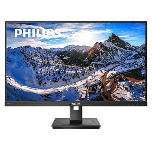 PHILIPS Brilliance 279P1 27" Frameless Monitor, 4K UHD IPS (3840x2160), 122% sRGB, Speakers, USB-C Docking, Power-Saving PowerSensor, Height Adjustable, VESA, 4Yr Advance Replacement