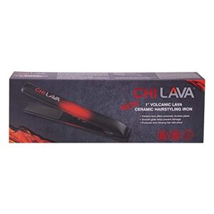 CHI Original Lava 1" Ceramic Hairstyling Flat Iron, Red