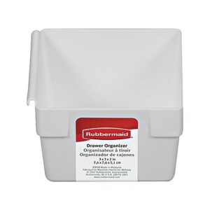 Rubbermaid, White Drawer Organizer, 3 by 3 by 2-Inch, 3-inch by 3-inch