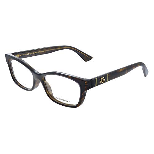 Gucci GG 0635O 005 Havana Plastic Rectangle Eyeglasses 53mm