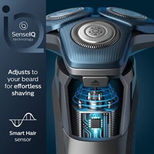 Philips Norelco Shaver 7500, Rechargeable Wet & Dry Electric Shaver with SenseIQ Technology, Quick Clean Pod, Travel Case and Pop-up Trimmer, S7783/84