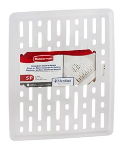 rubbermaid 1g1706wht enhanced microbal sink mat, small, white