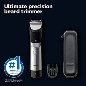 Norelco Philips Series 9000, Ultimate Precision Beard and Hair Trimmer with Beard Sense Technology for an Even Trim, BT9810/40