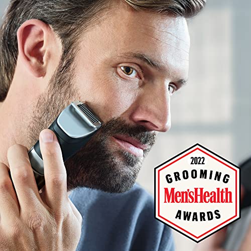 Norelco Philips Series 9000, Ultimate Precision Beard and Hair Trimmer with Beard Sense Technology for an Even Trim, BT9810/40