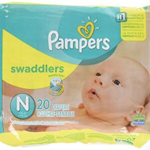 Pampers Swaddlers Diapers, Newborn (Up to 10 lbs.), 20 Count