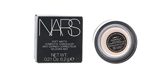 NARS Soft Matte Complete Concealer Chantilly - for fair skin with neutral undertones, Natural, 0.21 Ounce (Pack of 1), C-NA-062-03