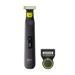 philips norelco oneblade pro hybrid electric trimmer and shaver, black, 2 piece, qp6530/70