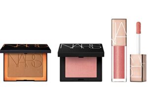 nars orgasm oil infused lip tint, orgasm blush, laguna bronzer 0.08oz mini travel sizes