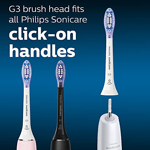 Philips Sonicare Genuine G3 Premium Gum Care Replacement Toothbrush Heads, 2 Brush Heads, White, HX9052/65