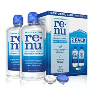 contact lens solution by renu, advanced formula, 12 fl oz (pack of 2)