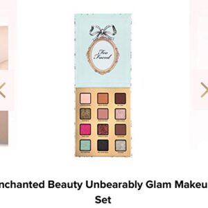 Too Faced Enchanted Beauty Unbearable Glam Holiday Limited Edition Makeup Collection - better than sex mascara mini, 12 eyeshadow shades, highlighter, blush