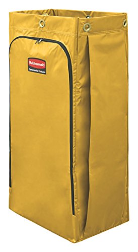 Rubbermaid Commercial Products High-Capacity Cleaning/Utility Cart Bag, 34-Gallon, Yellow, Compatible with Rubbermaid Cleaning Carts