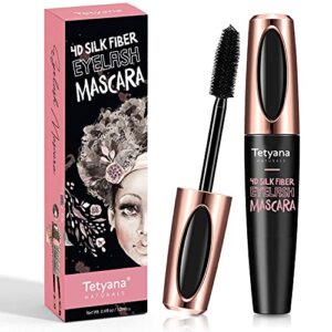 4d silk fiber lash mascara waterproof, luxuriously longer, thicker, voluminous eyelashes, long-lasting, dramatic extension, smudge-proof, hypoallergenic formula