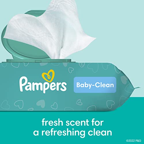 Baby Wipes, Pampers Baby Fresh Scented Baby Diaper Wipes 10X Pop-Top Packs, 800 Total Wipes (Packaging May Vary)