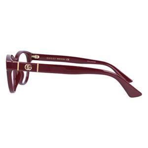 Gucci Gucci-Logo GG0766OA 003 Eyeglasses Women's Burgundy Optical Frame 54mm