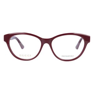 Gucci Gucci-Logo GG0766OA 003 Eyeglasses Women's Burgundy Optical Frame 54mm