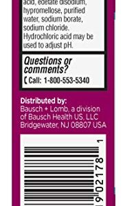 Allergy Eye Drops by Bausch & Lomb, for Itch & Redness Relief, 15 mL (Pack of 2), Packaging May Vary