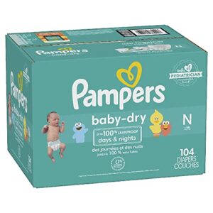 Pampers Baby Dry Diapers Size 0/Newborn 104 Count