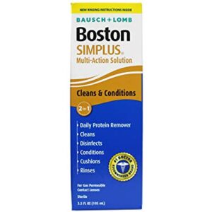 Bausch & Lomb Boston Simplus Multi Action Solution with Daily Protein Remover 3.5 oz (Pack of 2)