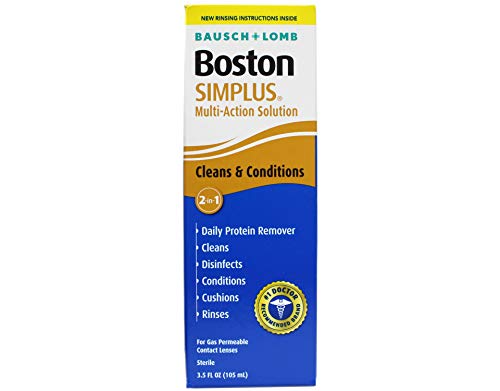 Bausch & Lomb Boston Simplus Multi Action Solution with Daily Protein Remover 3.5 oz (Pack of 2)