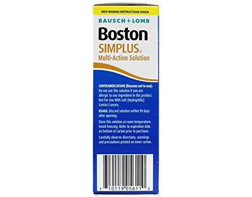 Bausch & Lomb Boston Simplus Multi Action Solution with Daily Protein Remover 3.5 oz (Pack of 2)