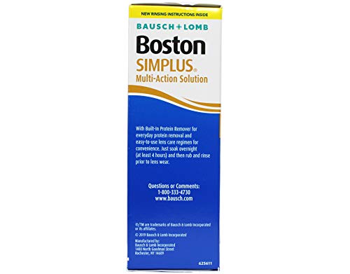 Bausch & Lomb Boston Simplus Multi Action Solution with Daily Protein Remover 3.5 oz (Pack of 2)