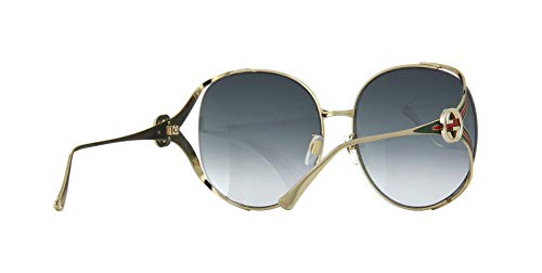 Gucci GG0225S Sunglasses Gold w/Grey Gradient Lens 63mm 001 GG0225/S GG 0225/S GG 0225S