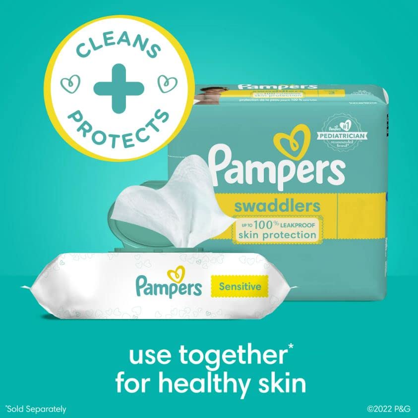 Pampers Sensitive Wipes Convenience Pack 18 CT (Pack of 16)