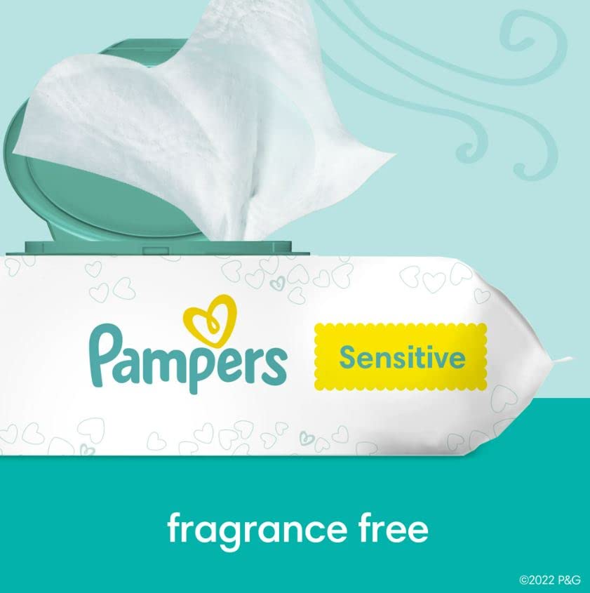 Pampers Sensitive Wipes Convenience Pack 18 CT (Pack of 16)