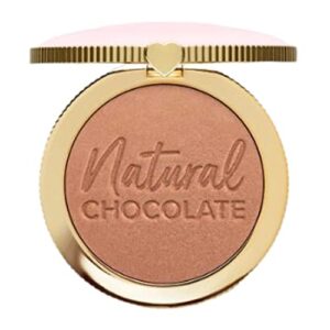 too faced chocolate soleil natural chocolate cocoa infused healthy glow bronzer – golden cocoa (light golden bronze)